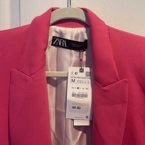 Zara | Jackets & Coats | Zara Pink Blazer Nwt | Poshmark